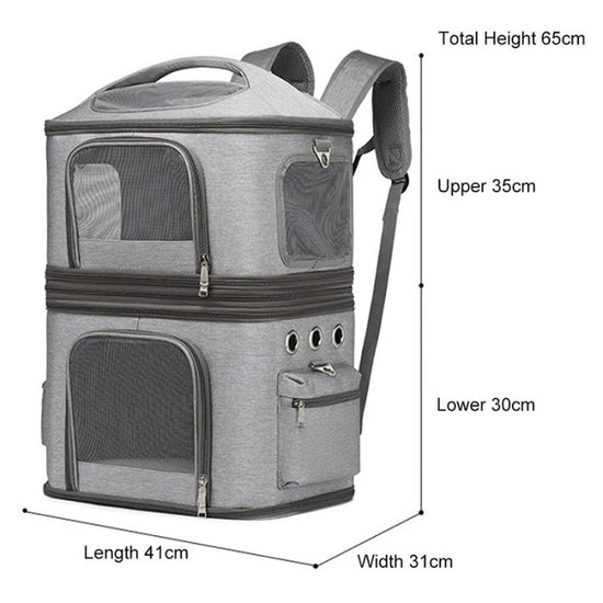 Reismand voor 2 katten, Katten rugzak voor 2 katten (of veel kittens ...