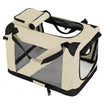 XXL Dog Transport Box, Foldable Soft Dog Kennel with Chew Proof Mesh W ...